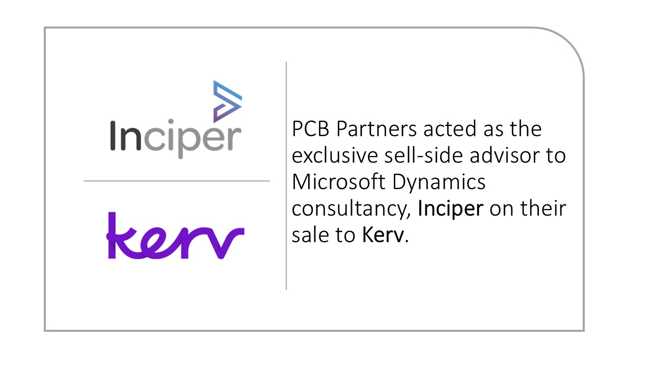 PCB Partners acted as the exclusive sell-side advisor to Inciper on ...